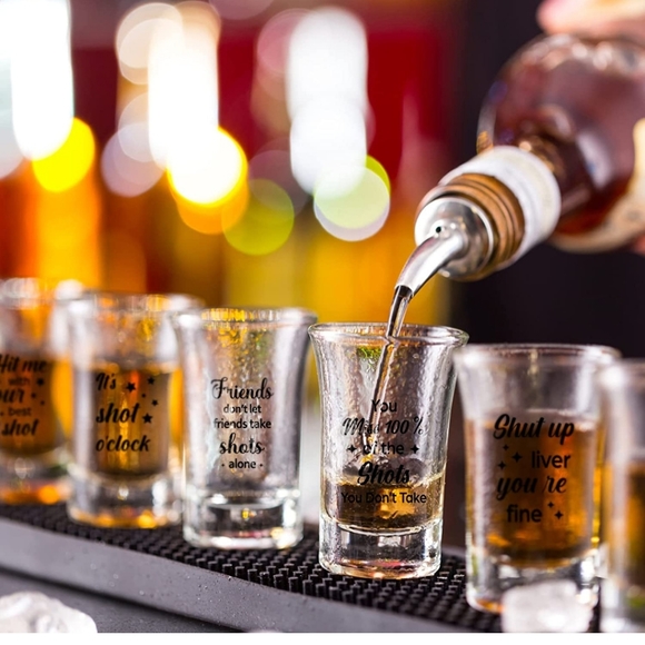 no brand | Dining | 6 Packs 8 Styles Acrylic Clear Party Shot Glasses ...